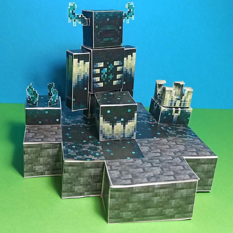 Jual Lembaran pola papercraft minecraft deep dark (PP-A10) | Shopee ...