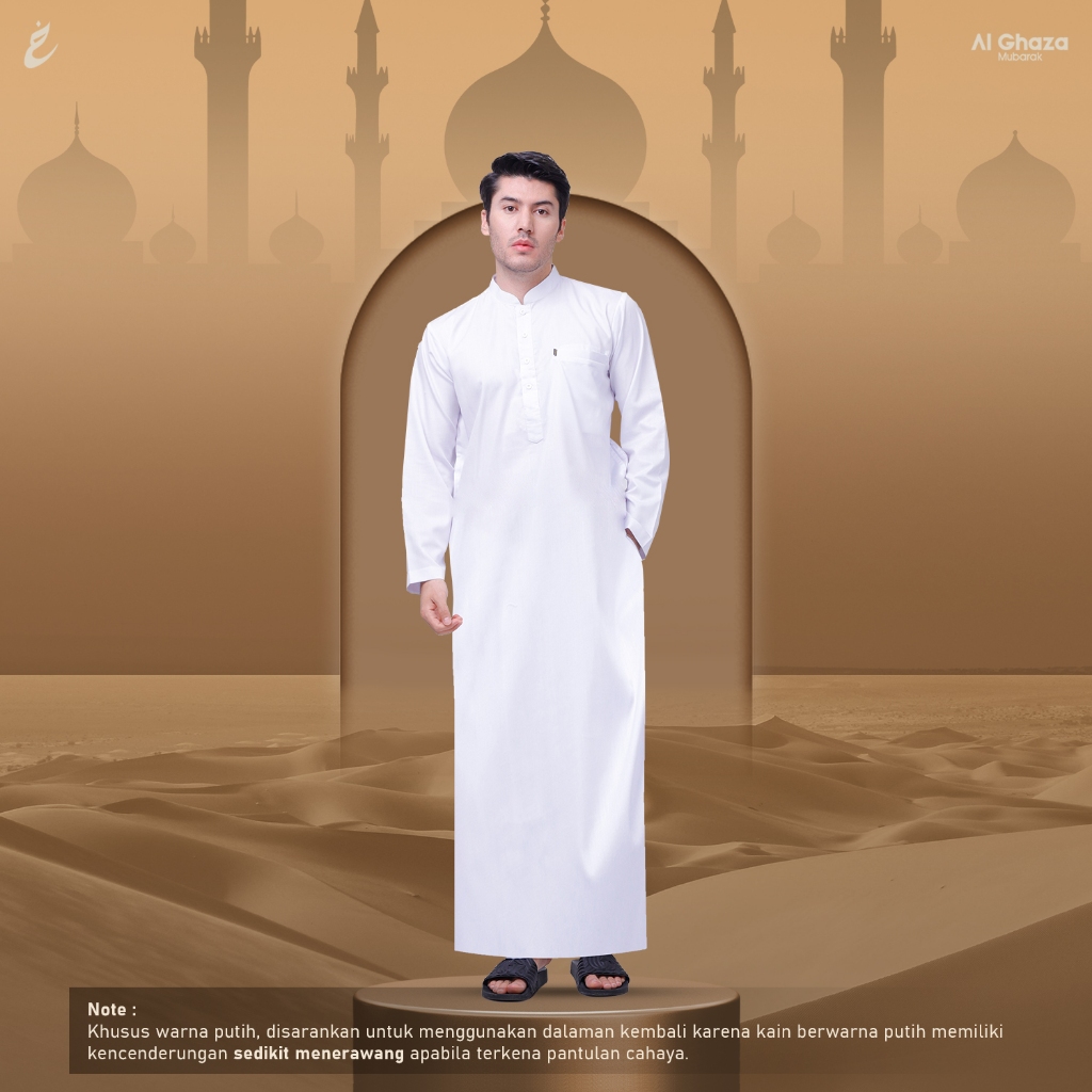 Jual Alghaza Mubarak | Jubah Slim fit Dewasa Cowok Lengan Panjang ...