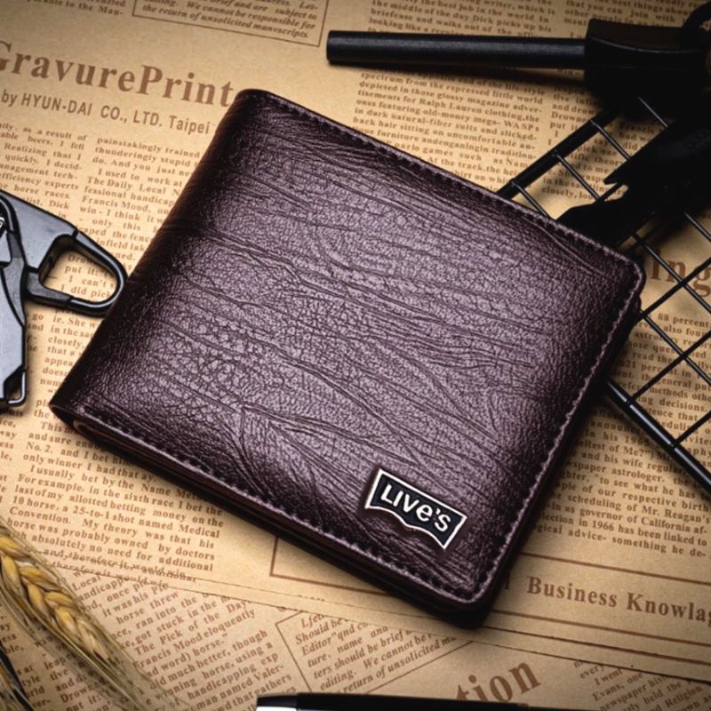 Jual Dompet Cowok Lipat 2 Dompet Laki Laki Kulit Sintetis Dompet Pria ...