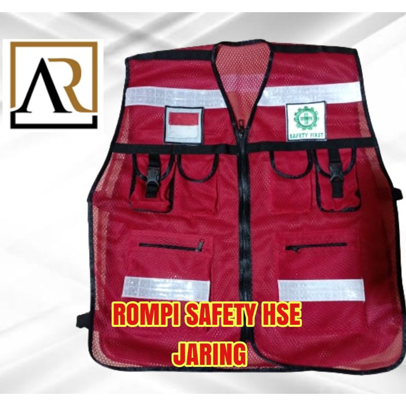 Jual Rompi HSE Safety 6 Kantong Logo Custom | Shopee Indonesia