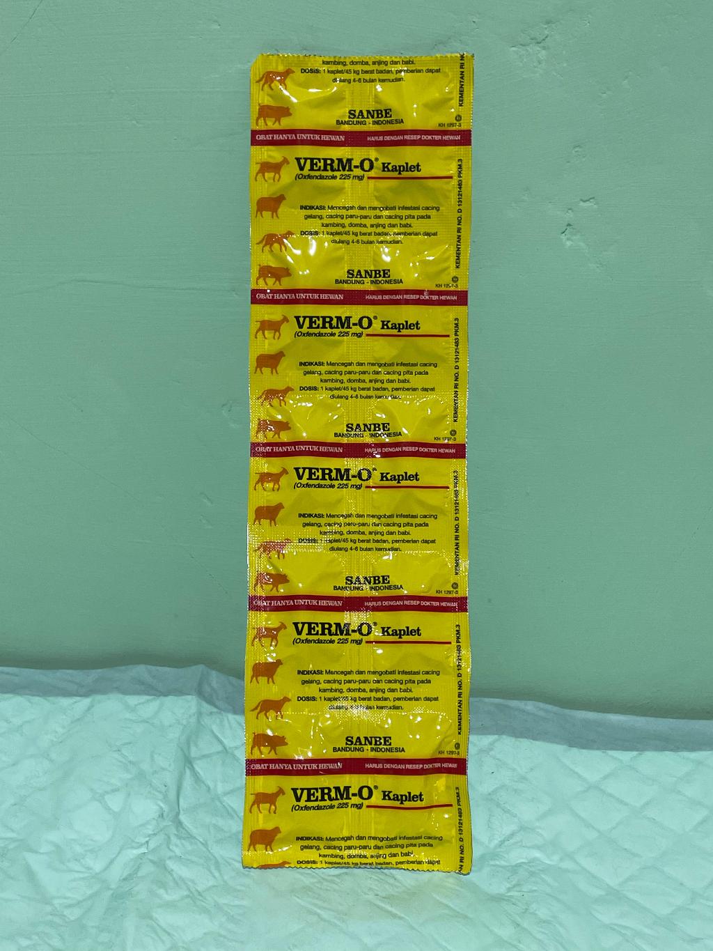 Jual VERM O KAPLET 1 Strip Isi 10 Kaplet | Obat Cacing Hewan Ternak ...