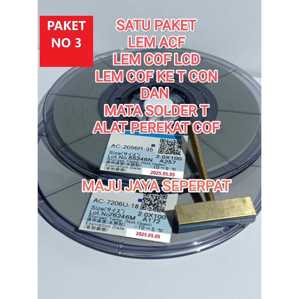Jual Paket - ACF 7206U + AC 2056R + Mata Solder T Lem Perekat Fleksibel Cof Untuk Memperbaiki ...
