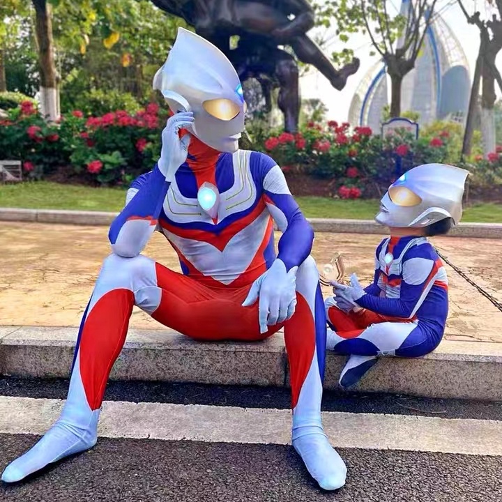 Jual 55 COD Orang Tua dan Anak Pakaian Ultraman Dewasa Mainan Anak ...