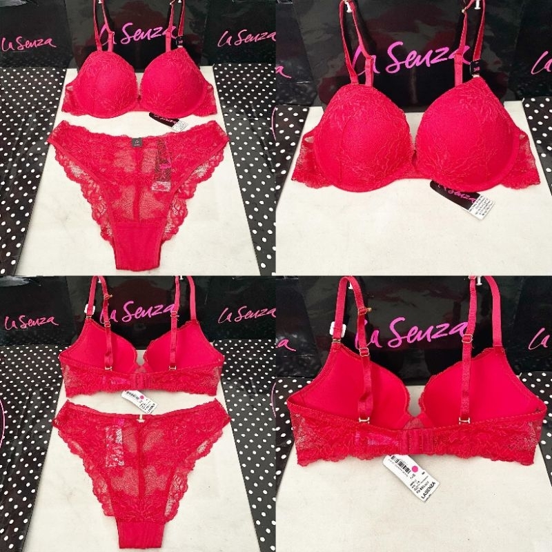 Jual La Senza Hello Sugar Bra Double Push Up Level 4 Crimson 34B ...