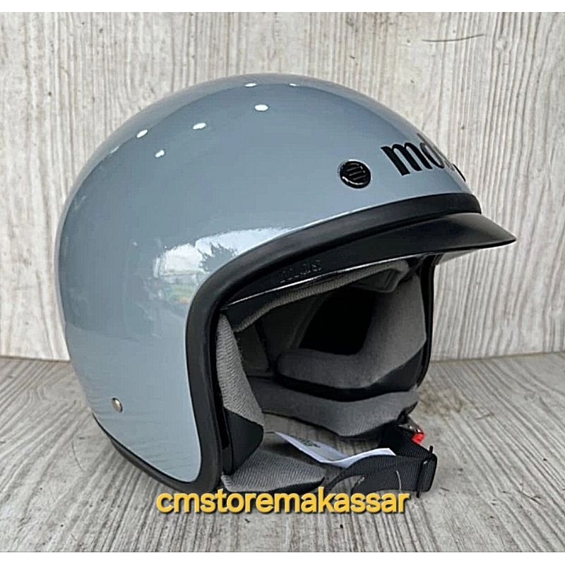 Jual Helm MDS Magnum MDS Retro Half Face Model Bogo Kaca Full Smoke SNI ...