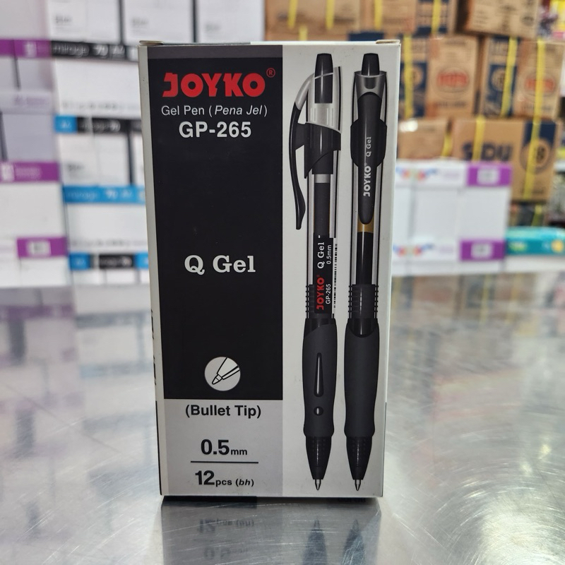 Jual PEN JOYKO GP 265 / PULPEN JEL CETEK HITAM / PEN JOYKO QGEL GP265 (1PAK=12PCS) | Shopee ...