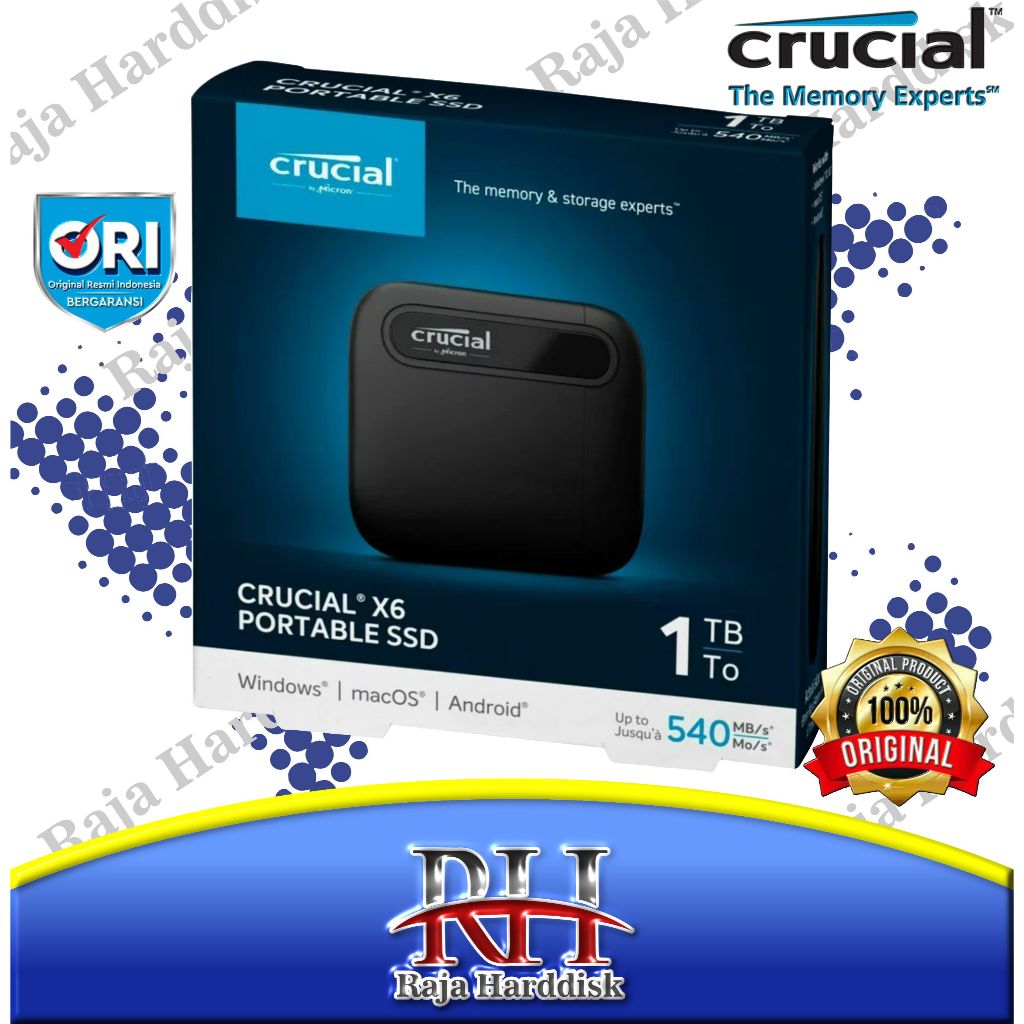Jual Micron Crucial SSD External Portable X6 1TB USB 3.2 - SSD 1 TB ...
