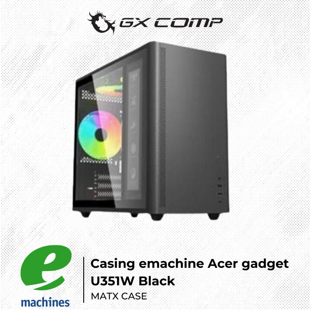 Jual Casing emachine gadget U351B Black | MATX CASE | Shopee Indonesia