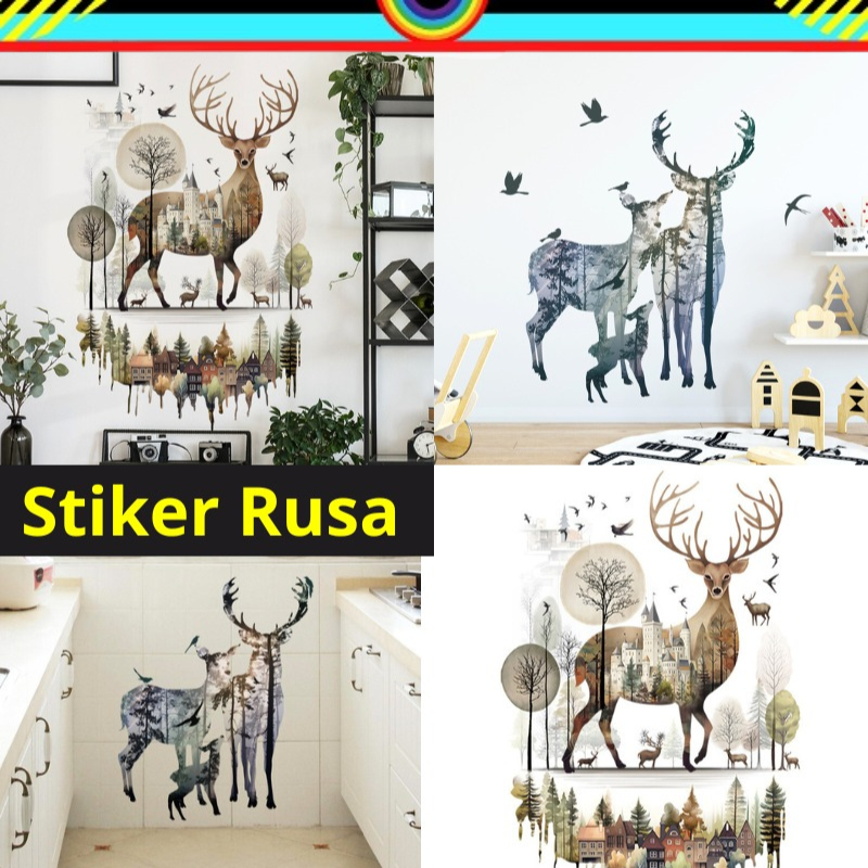 Jual WALLSTICKER WALL STIKER STICKER DINDING MOTIF GAMBAR BINATANG ...