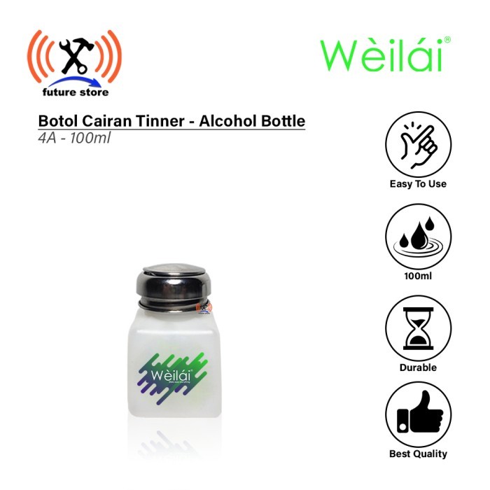 Jual WEILAI 4A BOTOL TINNER ALCOHOL BOTTLE 100ML - BOTOL TEMPAT THINNER ...