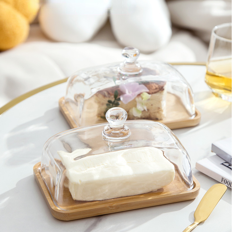Jual Tempat Kue Kaca Tempat Mentega Keju Cake Stand with Glass Cover ...