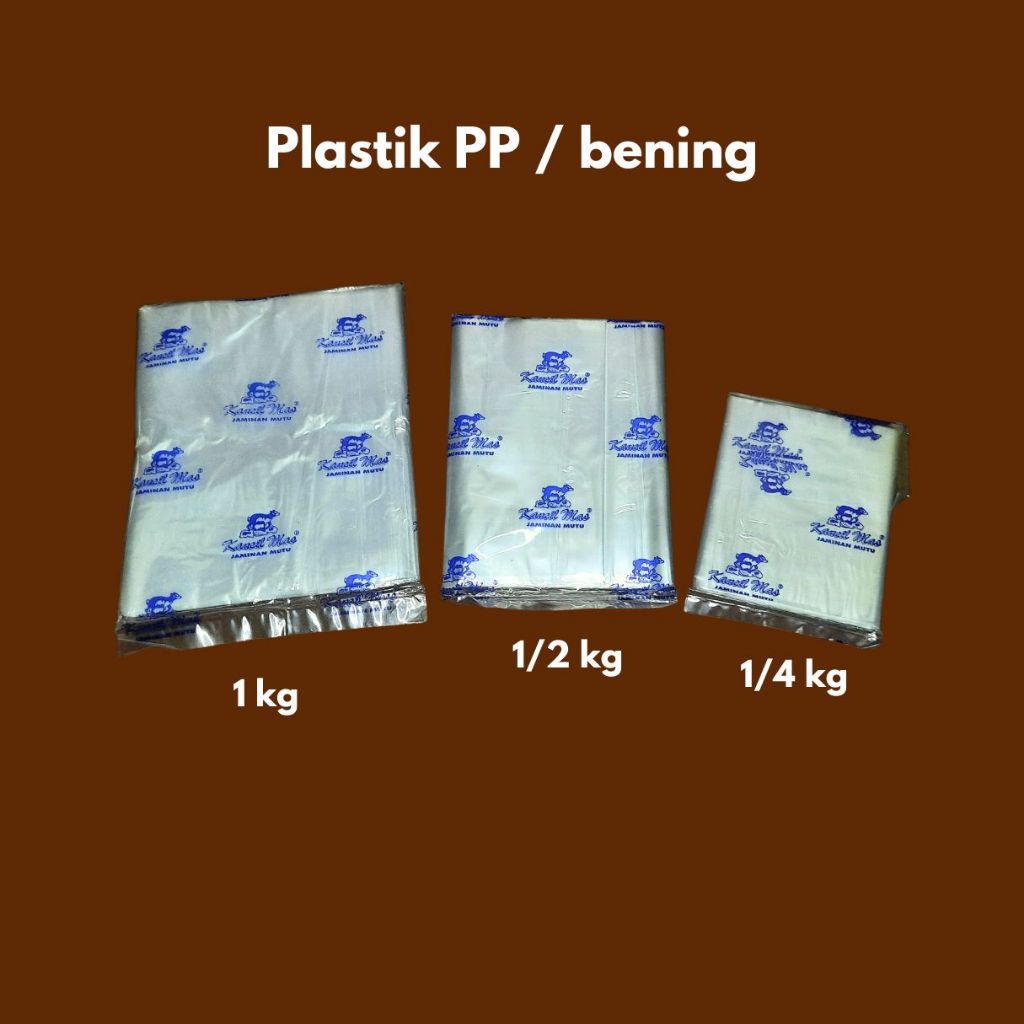 Jual Plastik bening / Plastik PP 1 kg | 1/2 Kg | 1/4 kg isi 50 lembar ...
