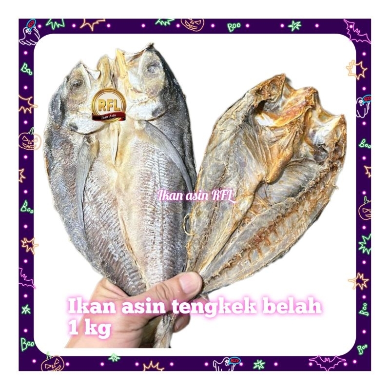 Jual ikan asin tengkek belah super 1000gram | Shopee Indonesia