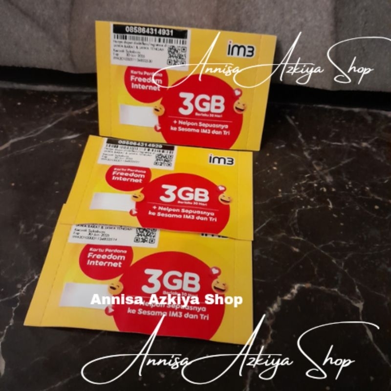 Jual KARTU PERDANA indosat IM3 freedom internet 3GB (JATENG&JABAR ...