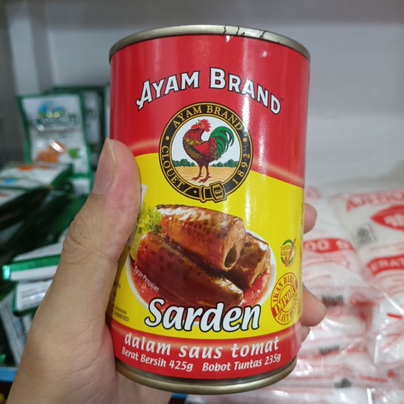 Jual Ayam Brand Sarden dalam Saus Tomat Kaleng 425 gr | Shopee Indonesia
