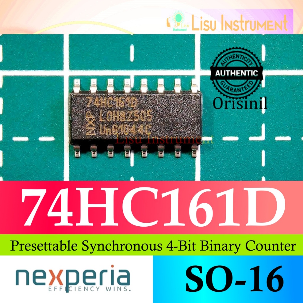 Jual 74HC161D Presettable Synchronous 4-Bit Binary Counter ...