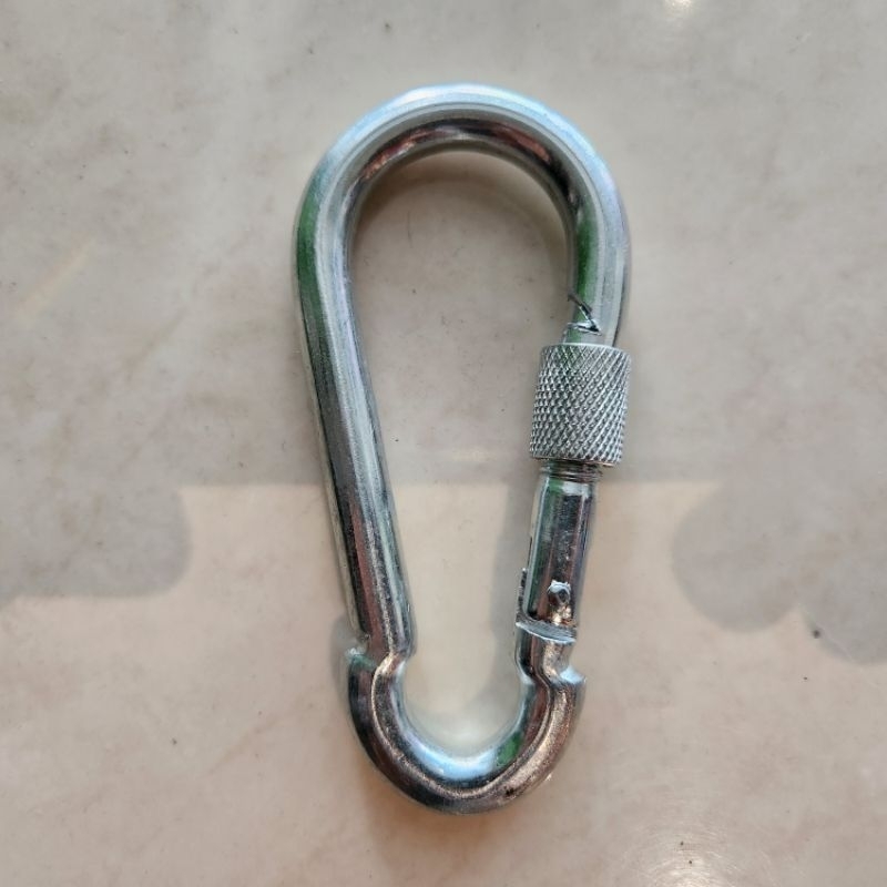 Jual Carabiner / Karabiner Galvanish Galvanized Besi Hook Lock Screw ...