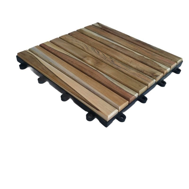 Jual (BISA COD) DECKING TILE LANTAI KAYU JATI MOTIF BERVARIASI UKURAN ...