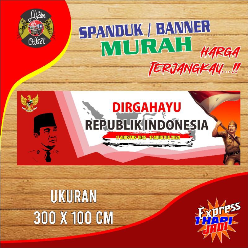 Jual SPANDUK / BANNER KEMERDEKAAN (BISA CUSTOM) UKURAN 300X100 | Shopee ...