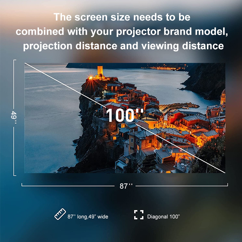 Jual Tripsky NEW Layar Dinding Proyektor Tahan Cahaya Layar Dinding ...
