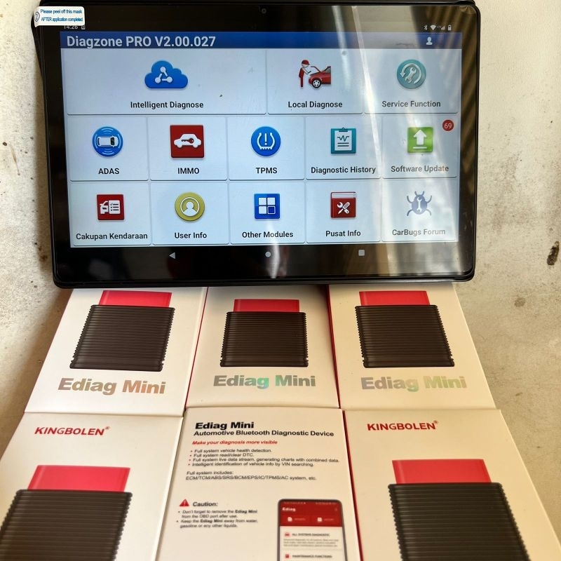 Jual SCANNER MOBIL DIAGZONE PLUS TABLET EDIAG MINI SOFTWARE PALING ...