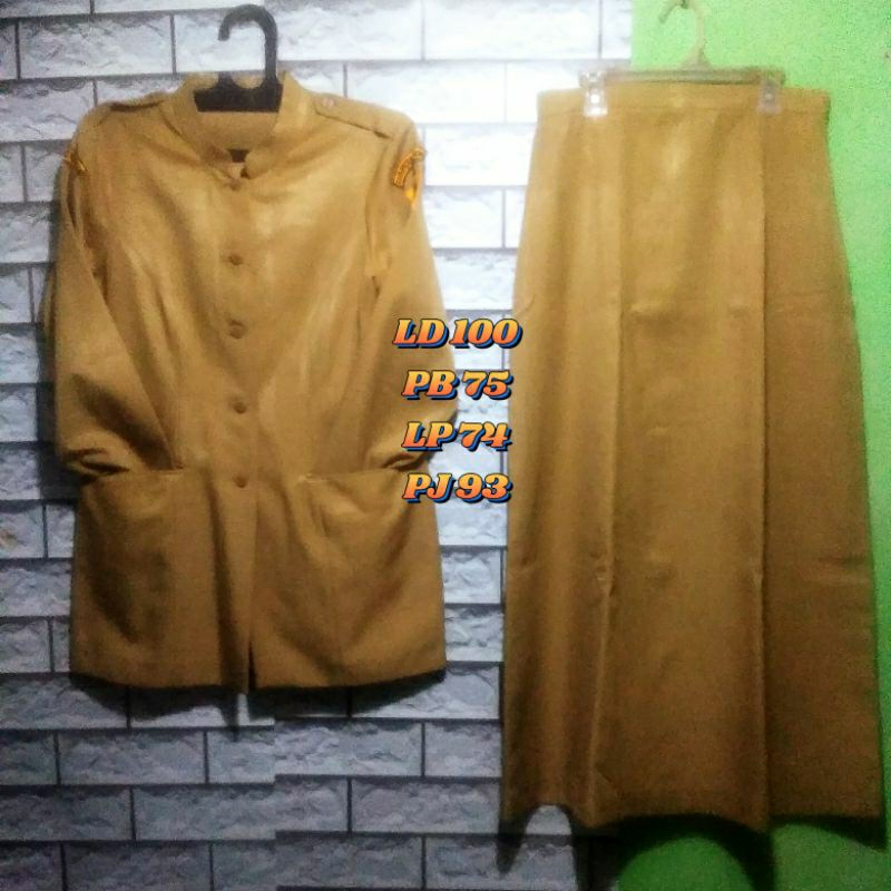 Jual Seragam Formal Guru PNS ASN Kheki Preloved | Shopee Indonesia