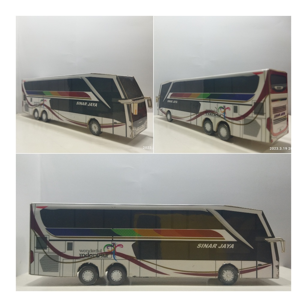 Jual Miniatur Bus Sinar Jaya Double Dekker Tingkat Jetbus 2 | Shopee ...