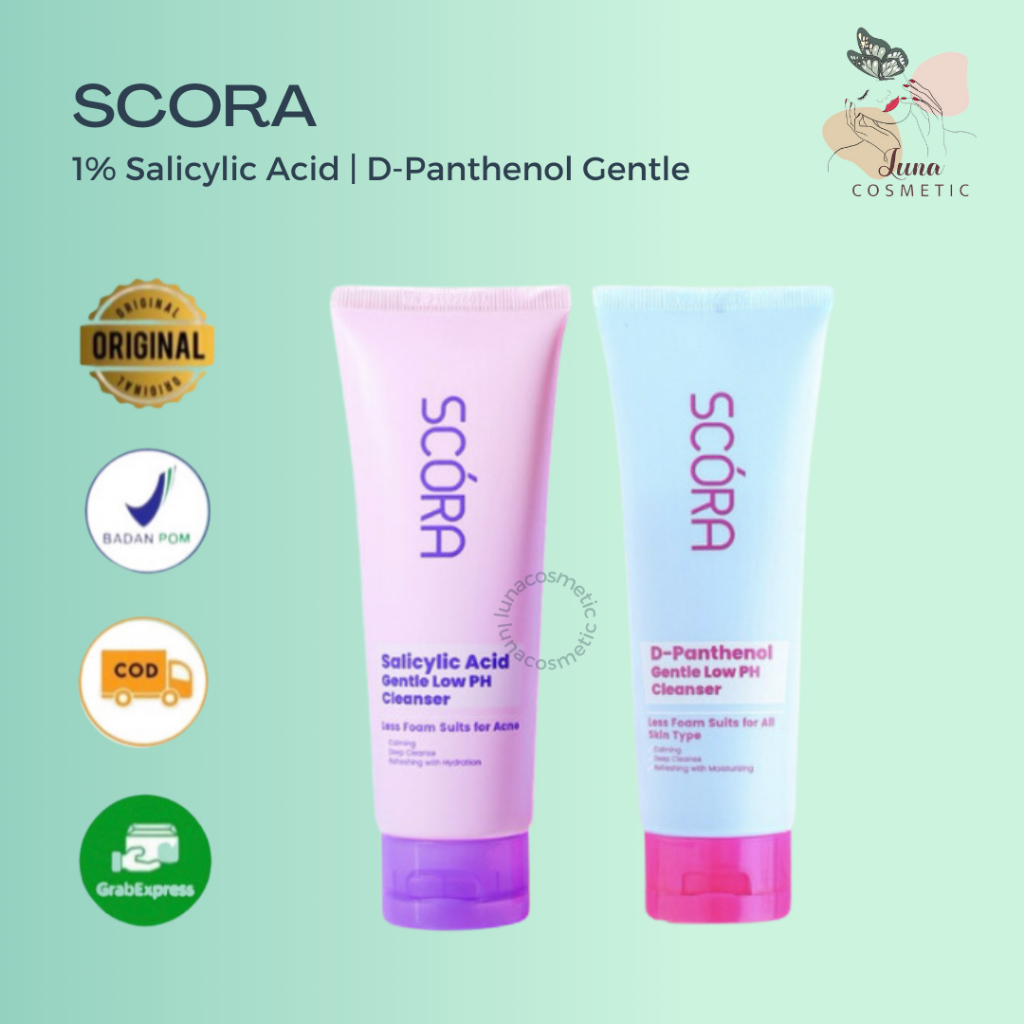 Jual SCORA Face Wash Facial Cleanser 100ML | Salicylic Acid Gentle Low ...
