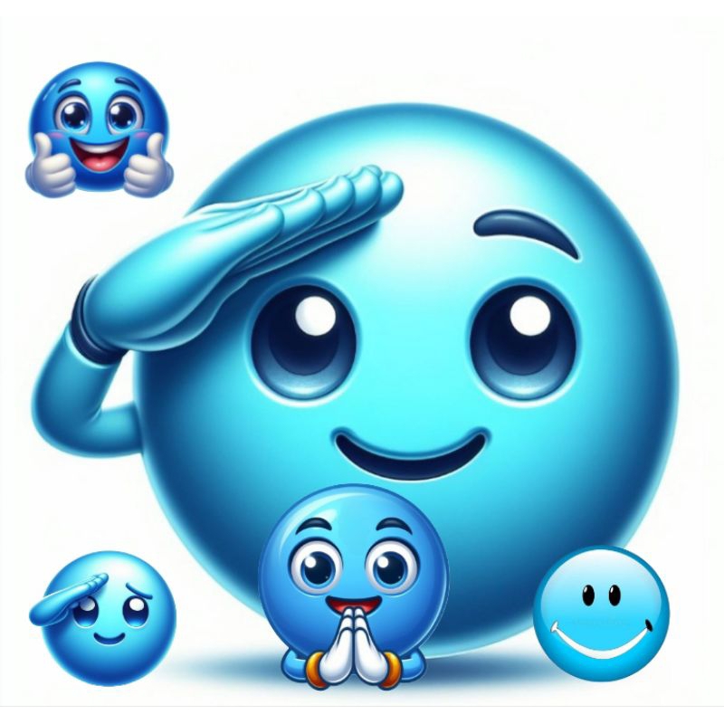 Jual stiker emoji biru | Shopee Indonesia