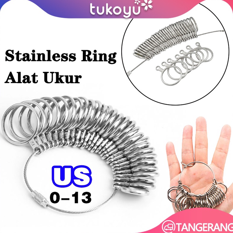 Jual 13 Alat Ukur Cincin Pengukur JariUS Standar Sizer Finger ...