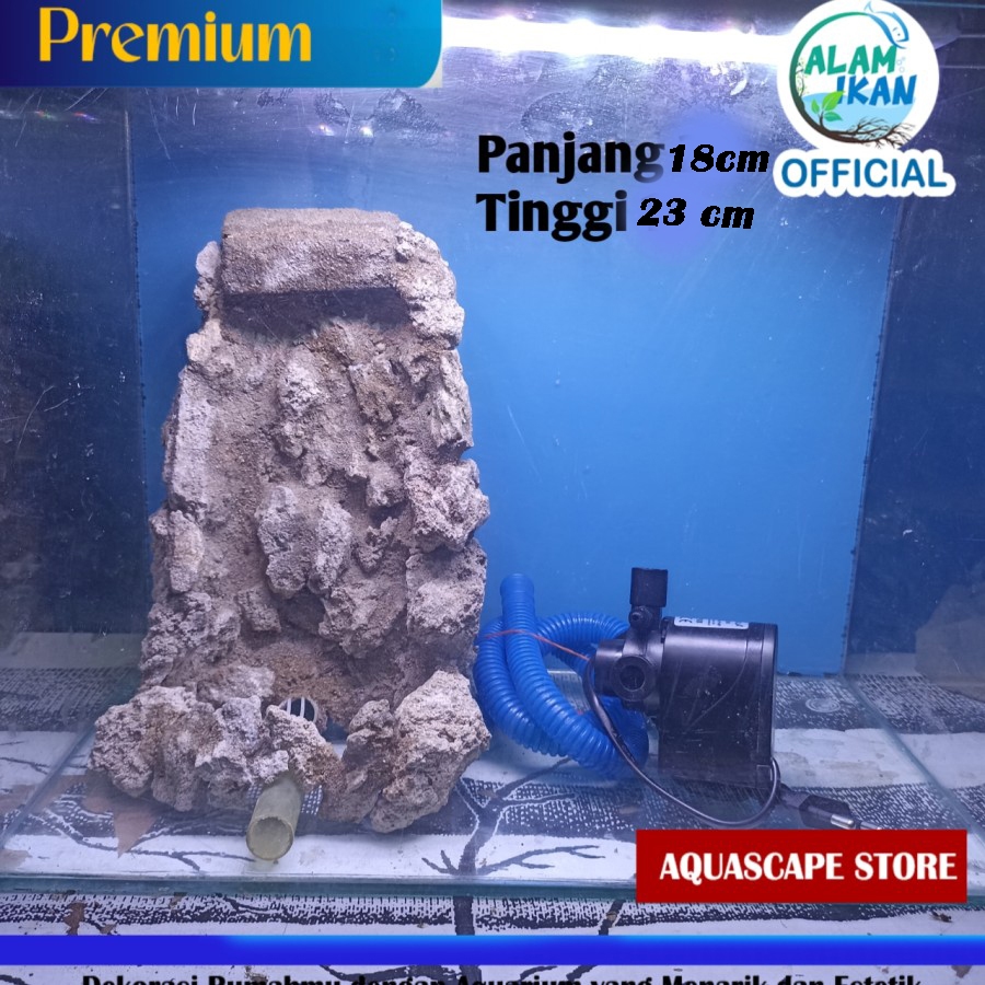 Jual BATU WATERFALL MEDIUM TANK! Hiasan tebing air terjun aquascape ...