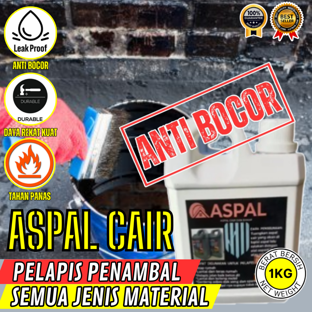 Jual Penambal Anti Bocor Beton Retak Aspal Cair 1 Kg Paint Penambal ...