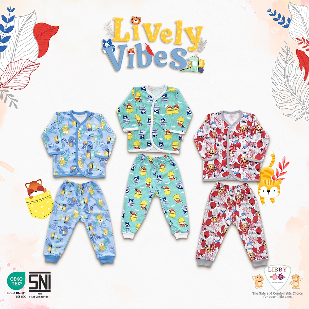 Jual Libby Baby Setelan Panjang motif BABY COLLECTION / LIVELY VIBES /JUNGLE JUNIORS/BON VOYAGEE ...