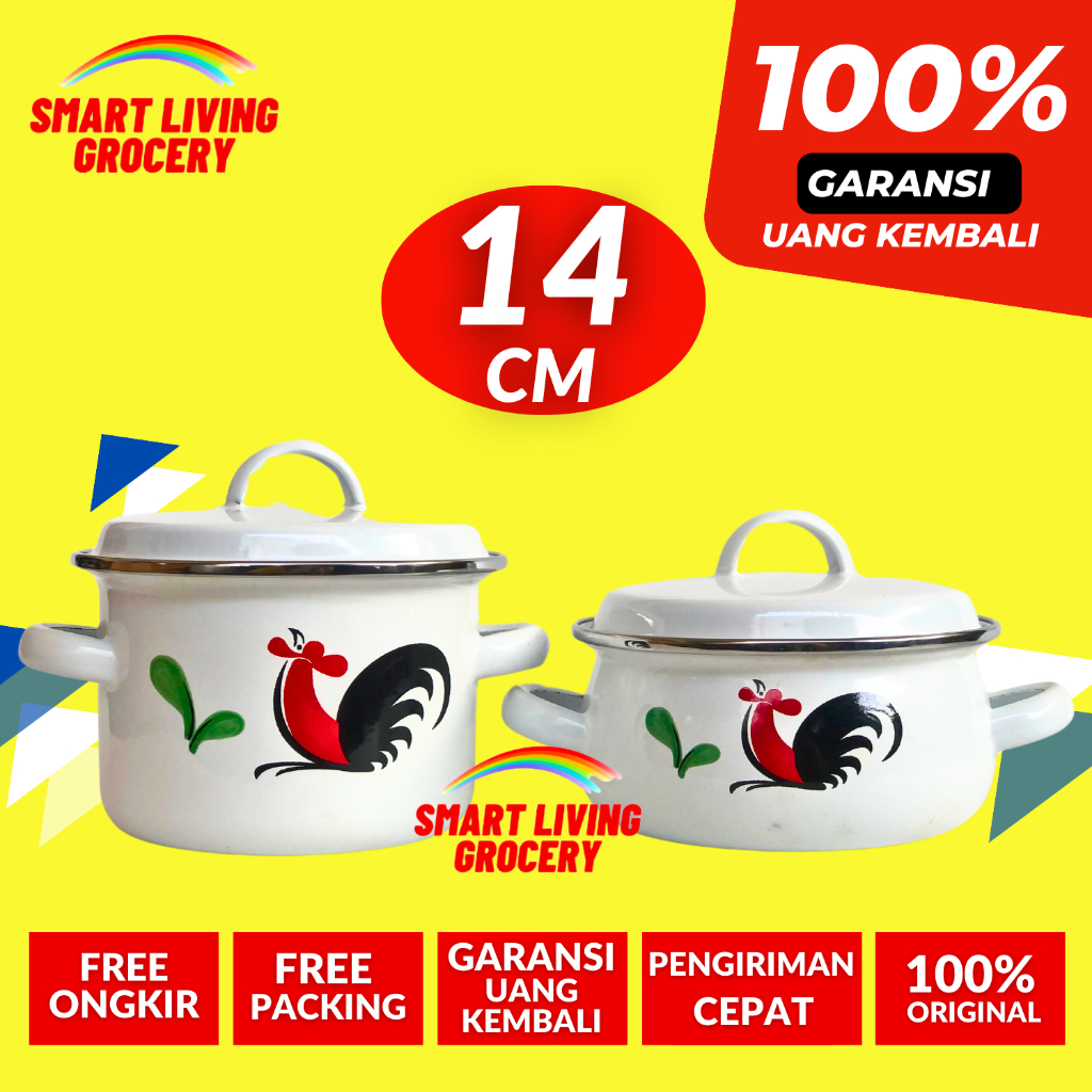 Jual PANCI KUAH ENAMEL UNIK JADUL KECIL 14 CM ALAT MEMASAK MASAK WAJAN ...