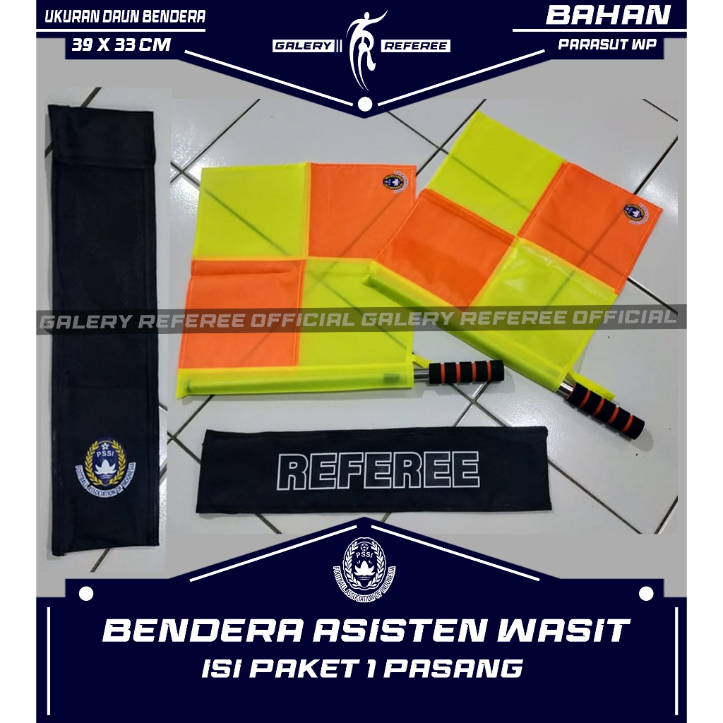 Jual WASIT - BENDERA ASISTEN WASIT - REFEREE - PSSI | Shopee Indonesia