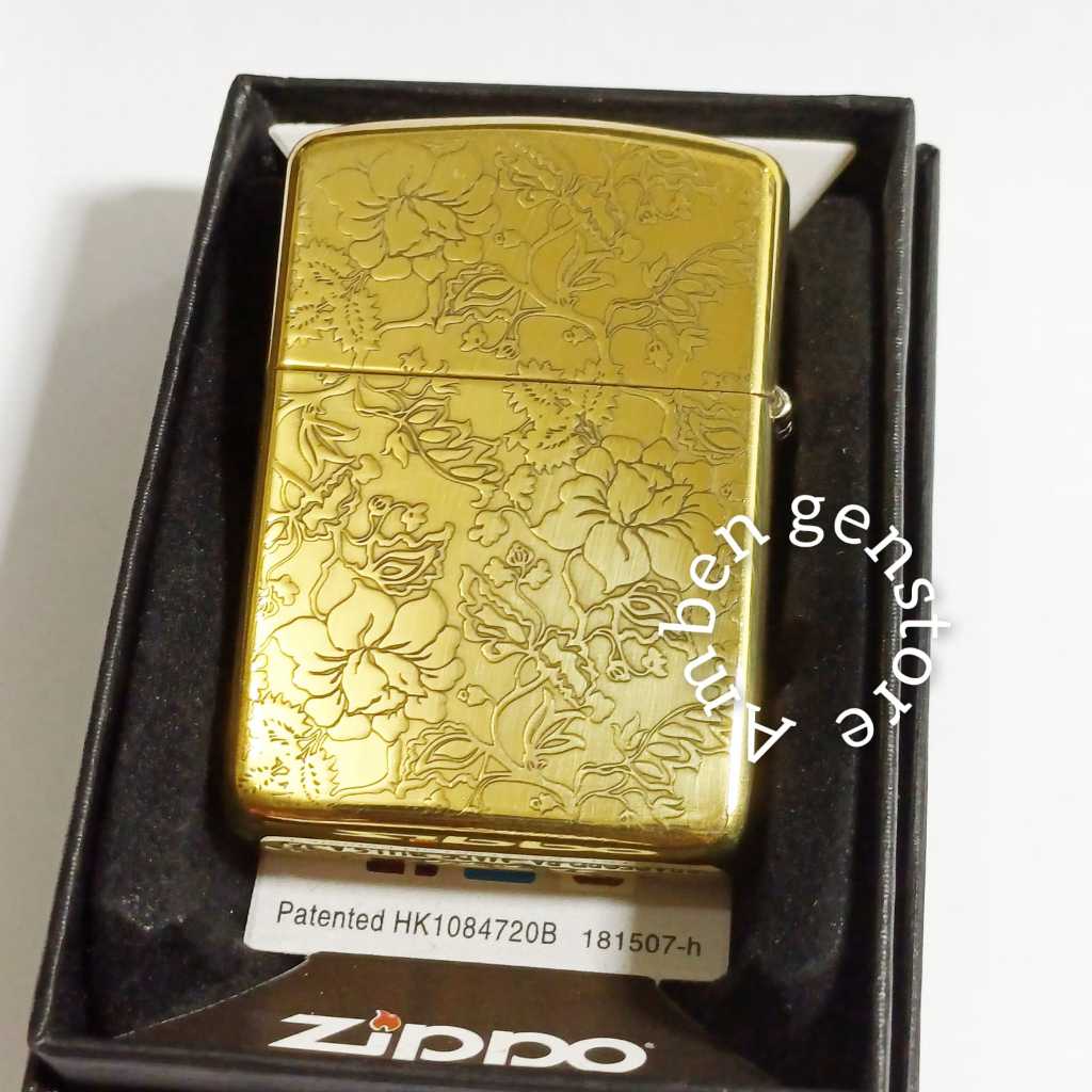 Jual korek api classic bahan kuningan grapir satu suara warna gold ...