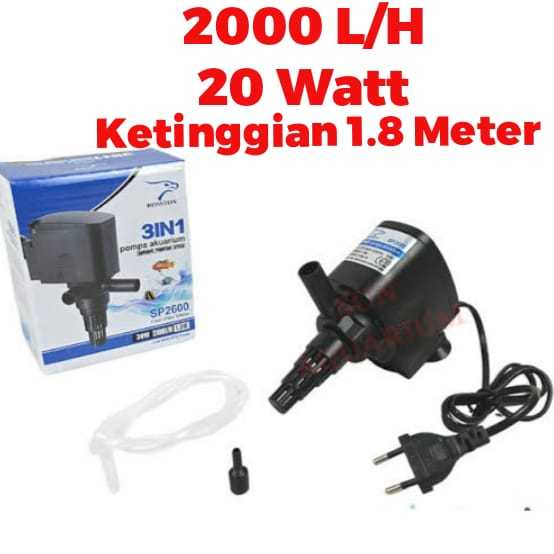 Jual ROSSTON SP 2600 POWER HEAD Mesin Pompa Celup Filter Aquarium Aquascape Air Terjun Kolam ...