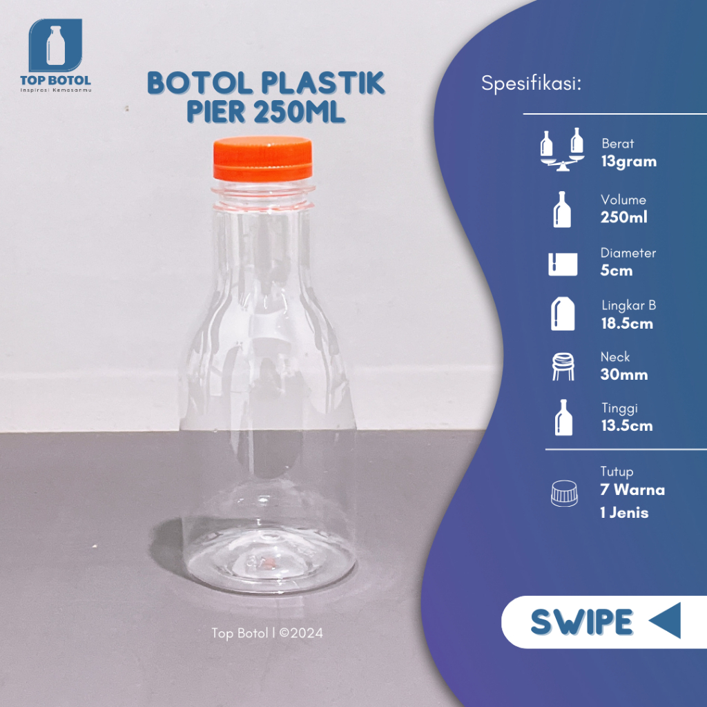 Jual (Paket Isi 30pcs) Botol Pir Plastik 250 ml / Botol Cikita/ Botol ...