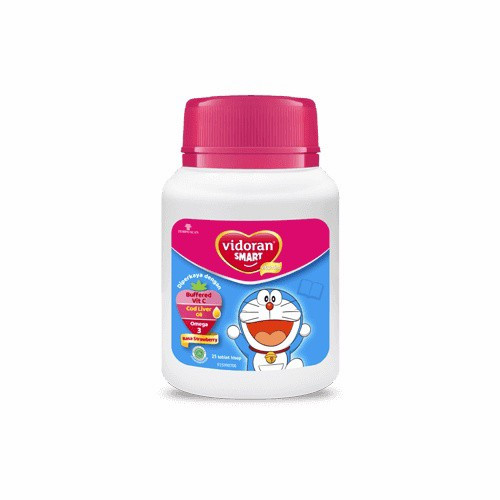 Jual Vidoran Smart Strawberry isi 25 Tablet Hisap - Untuk Daya Tahan ...