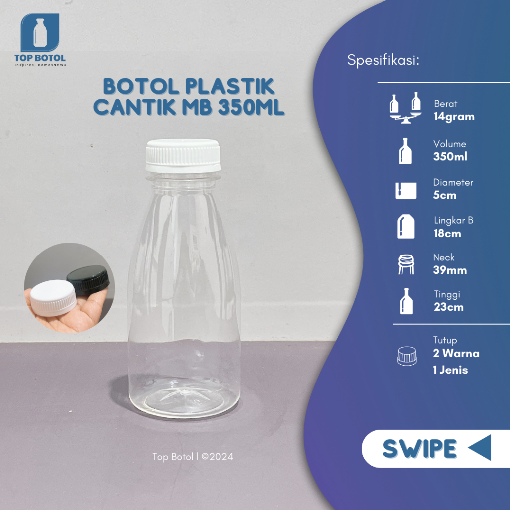 Jual (Paket Isi 24pcs) Botol Cantik Kale 350ml / Botol Plastik 350 ml Tebal / Botol Valencia ...