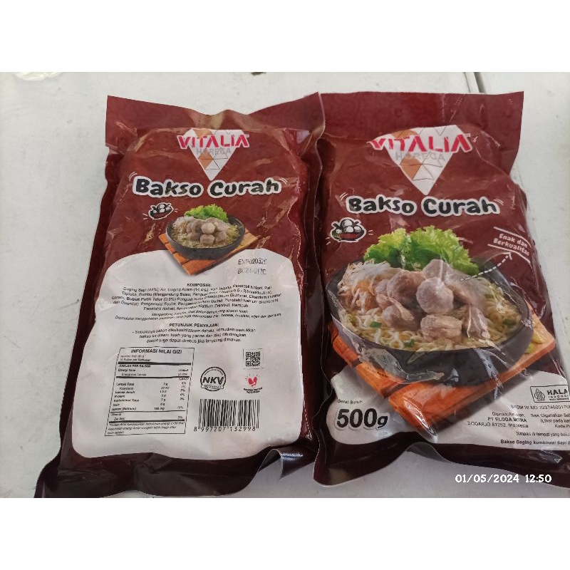 Jual REBRANDING Vitalia Horeca Bakso Curah 500gr Bakso Sapi Curah ...