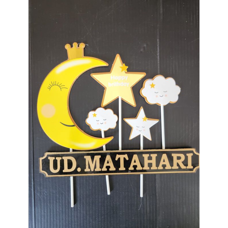 Jual Toper Happy Birthday / Toper Bulan Bintang Ulang Tahun / Tancapan ...