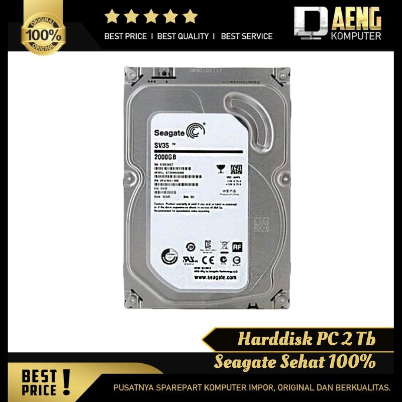 Jual HDD Hardisk PC sata 2 TB Merek Seagate Original Murah | Shopee ...