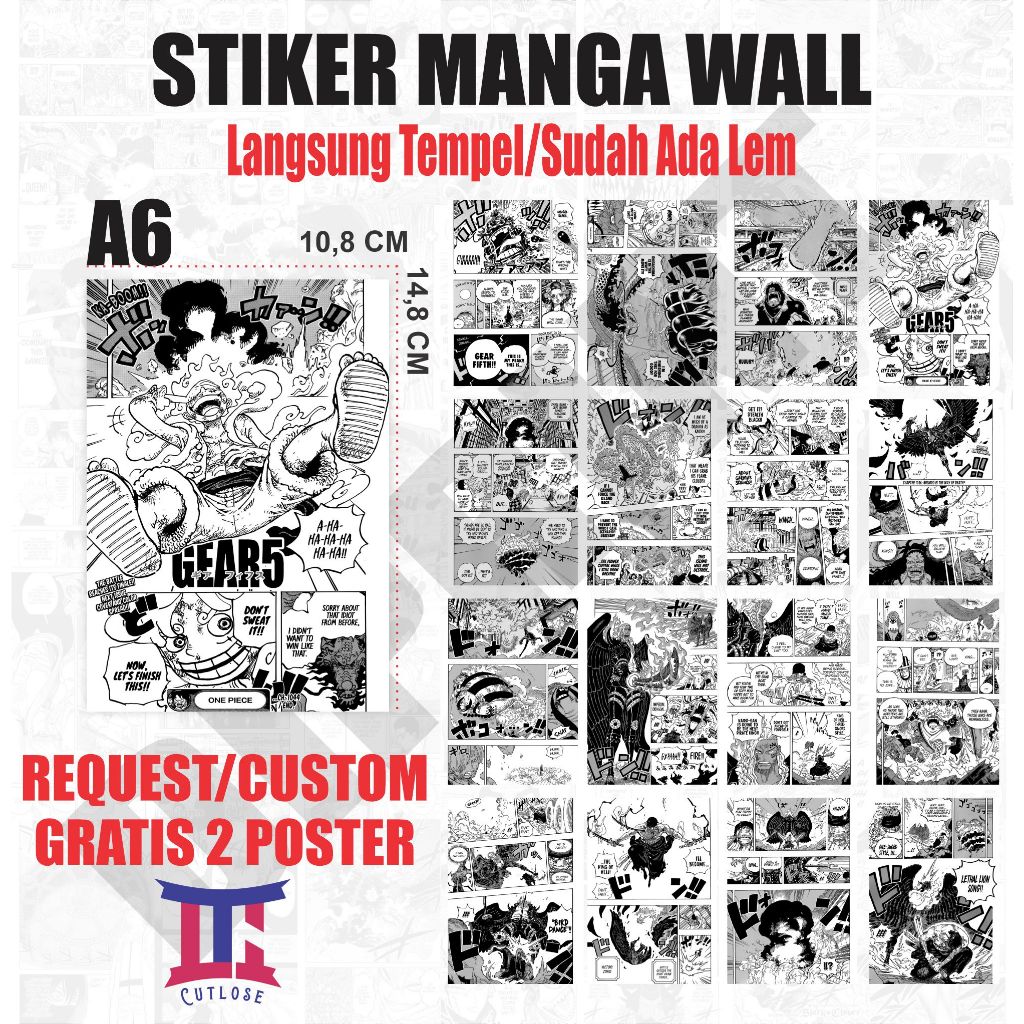 Jual Mangawall Stiker Anime Poster Manga Wall Aesthetic Wallpaper ...