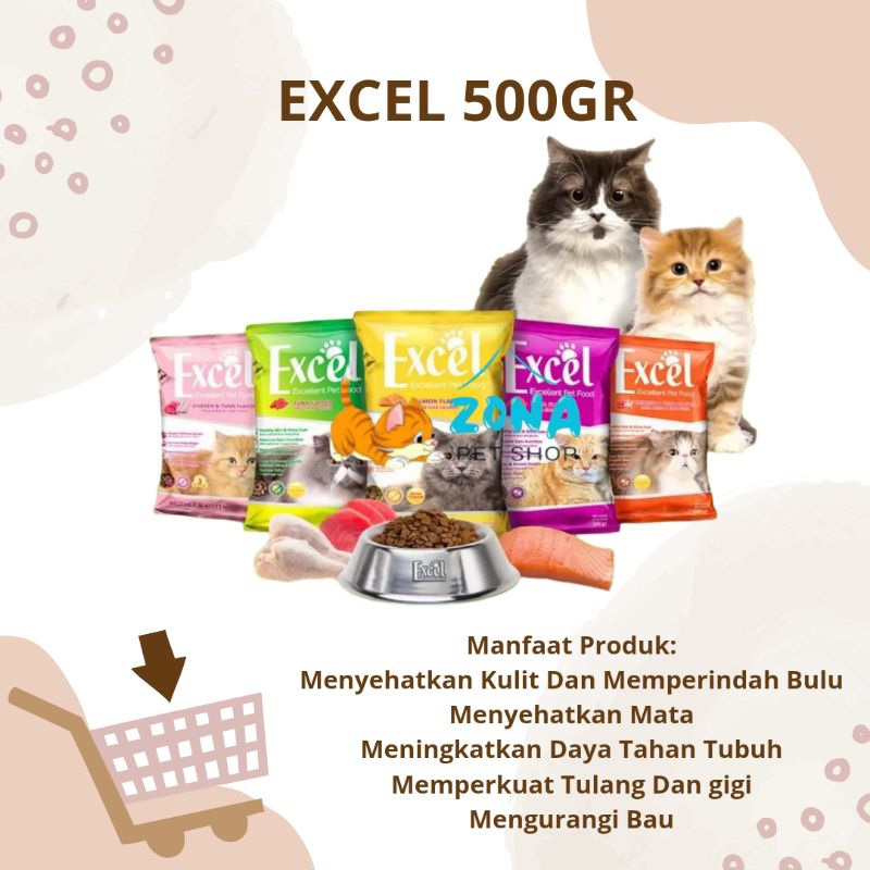 Jual Excel Cat Food 500gr All Variant | Shopee Indonesia