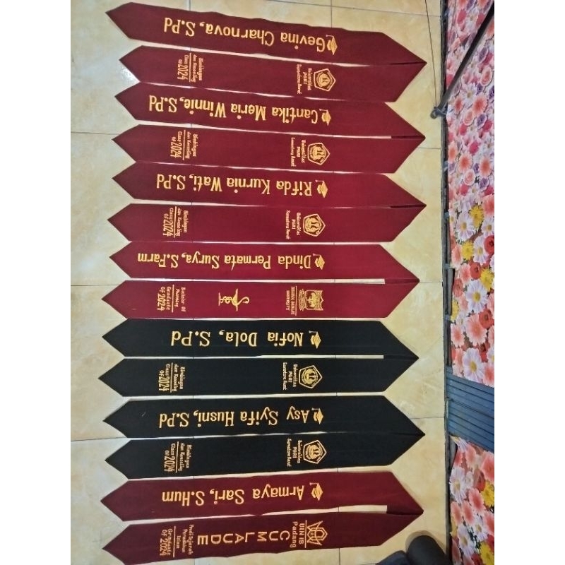 Jual ( 1 HARI JADI ) SALEMPANG WISUDA MODEL KALUNG + logo kampus ...