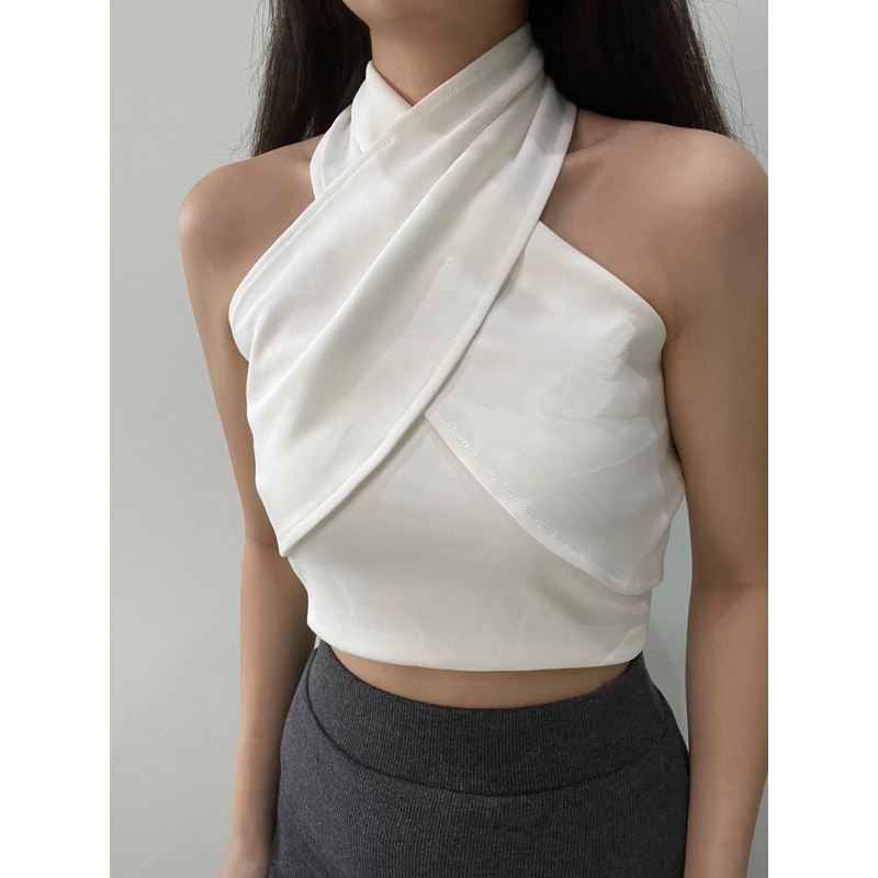 Jual LACHEL Lover Top / Halter Blouse / Halter Neck Top | Shopee Indonesia