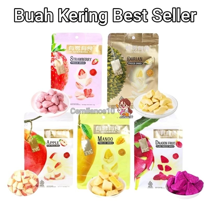 Jual BUAH KERING VIRAL - URSNACKS FREEZE DRIED FRUITS - SNACK BUAH KERING 32GR/22GR - FREEZE ...