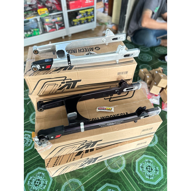 Jual swing arm AITECH tiger original silver dan putih silver arm lengan ...