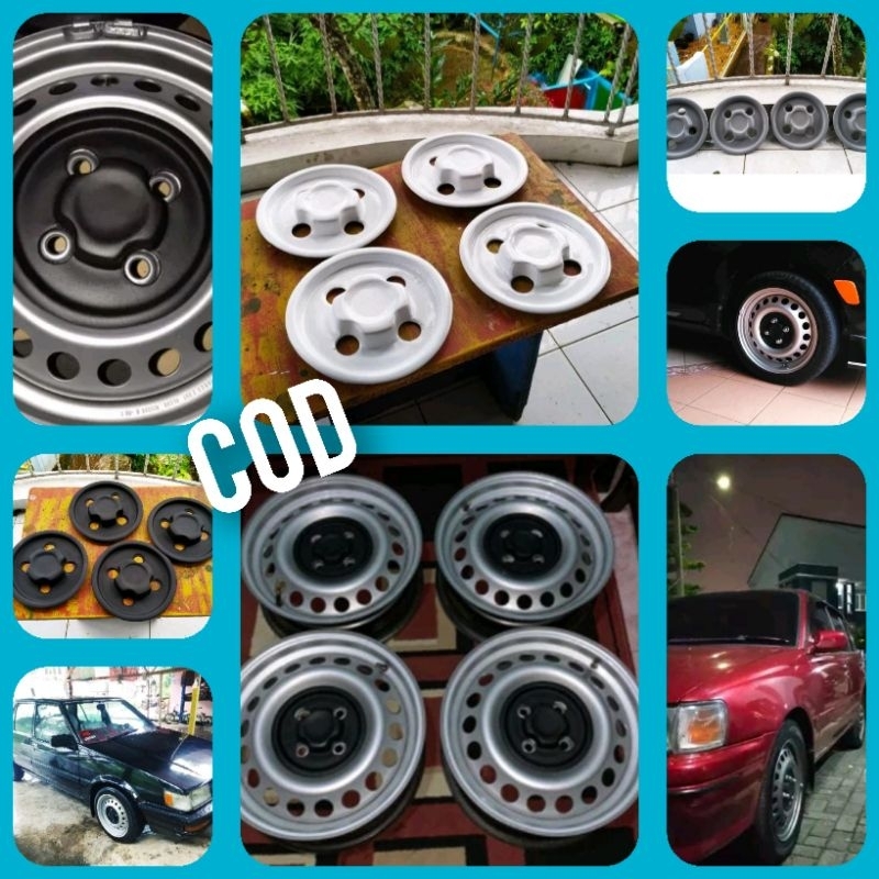 Jual dop velg kaleng 4x100 bisa ring 13 14 15 | Shopee Indonesia